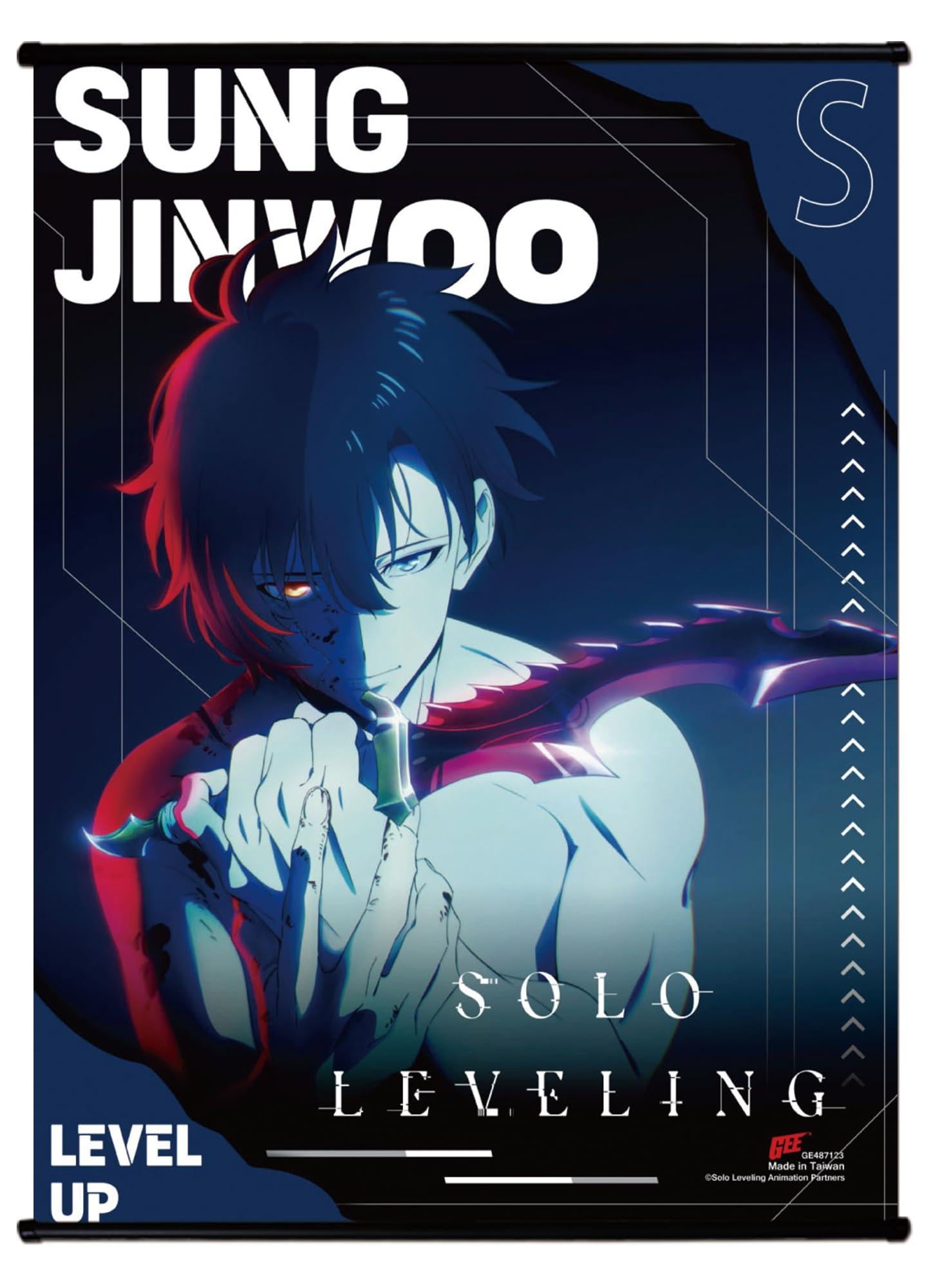 Solo Leveling - Sung Jinwoo Teaser Art SS Wall Scroll | Gambit's Games ...